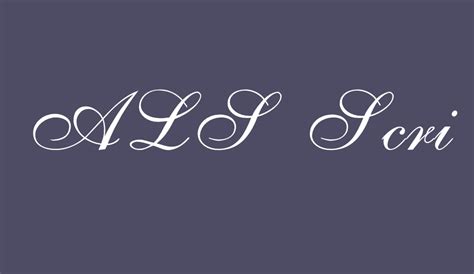 als script free font