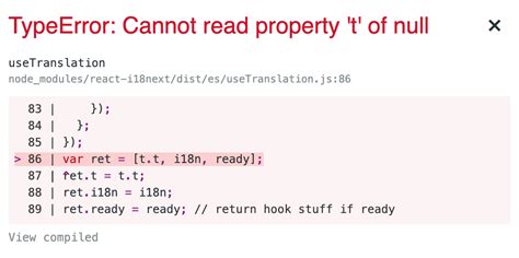 Typeerror Cannot Read Property T Of Null When Inspecting Tree Using