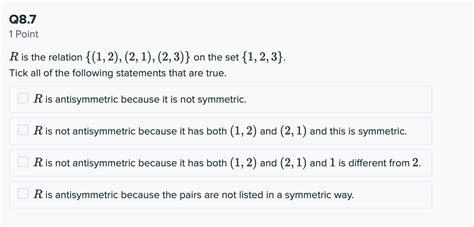 Solved Q Point R Is The Relation Chegg Com