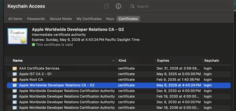 App Store How To Fix Unable To Build Chain To Self Signed Root For Signer While Building