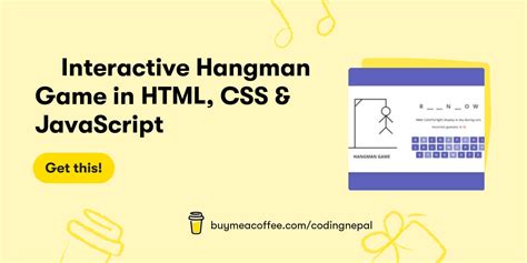 🏆 Interactive Hangman Game In Html Css And Javascript Buymeacoffee