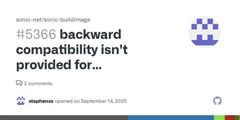 Backward Compatibility Isnt Provided For Subcommands Of Sonic