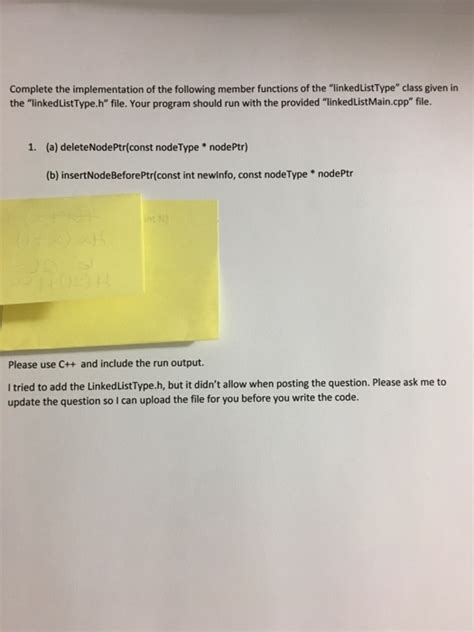 Please Use C Language The LinkedListType H And Cpp Chegg Com