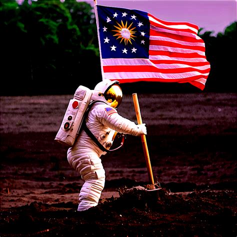 Download Apollo 11 Flag Planting Png Vqc