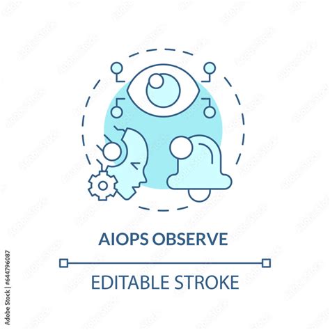 2d Editable Ai Ops Observe Icon Representing Ai Ops Isolated Vector