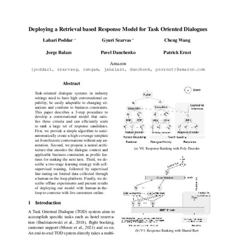Deploying A Retrieval Based Response Model For Task Oriented Dialogues
