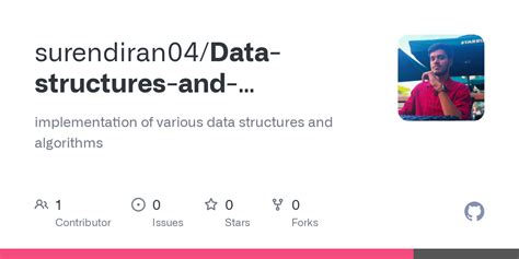 Github Surendiran04data Structures And Algorithms Implementation Of Various Data Structures