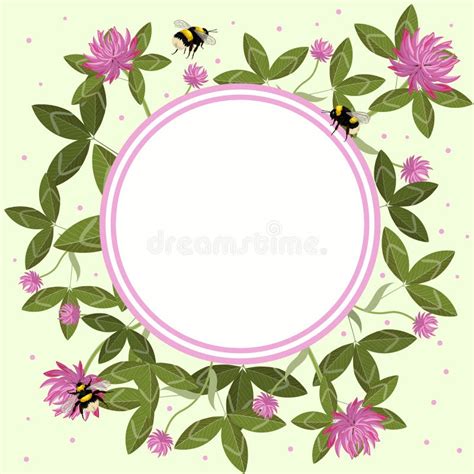 round composition with rabbits and flowers vector graphics stock