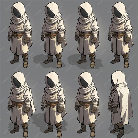 애니메이션 스프라이트 시트 Animated Sprite Sheet 2d 애니메이션 게임 자산 프리미엄 Ai 생성 벡터