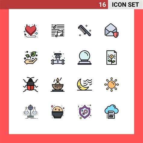 16 Creative Icons Modern Signs And Symbols Of Growth Security Brush Open Gdpr Editable Creative