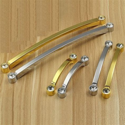 Glass Dresser Pulls Drawer Pull Handles Gold Silver Crystal Cabinet
