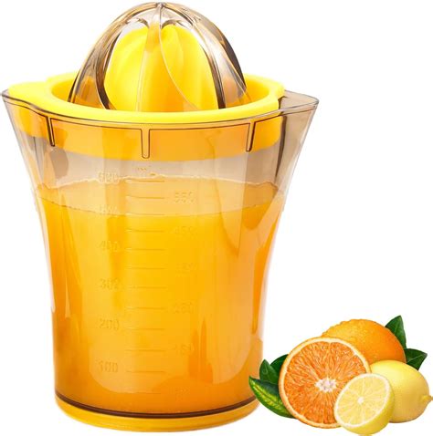 Amazon.com: Drizom Citrus Lemon Orange Juicer Manual Hand Squeezer with Built-in Measuring Cup ...