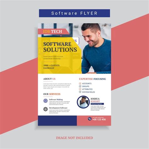 Premium Vector Corporate Software Solution Business Flyer Design Template