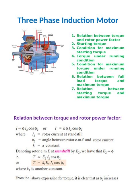 three phase induction motor torque expression pdf