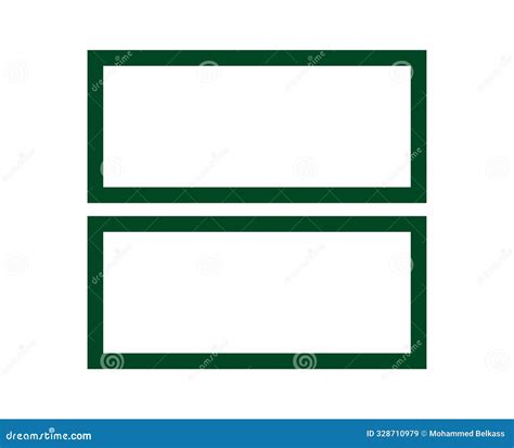Rectangle Geometric Shapes Outline Stroke Green Symbol Stock Vector Illustration Of Logo