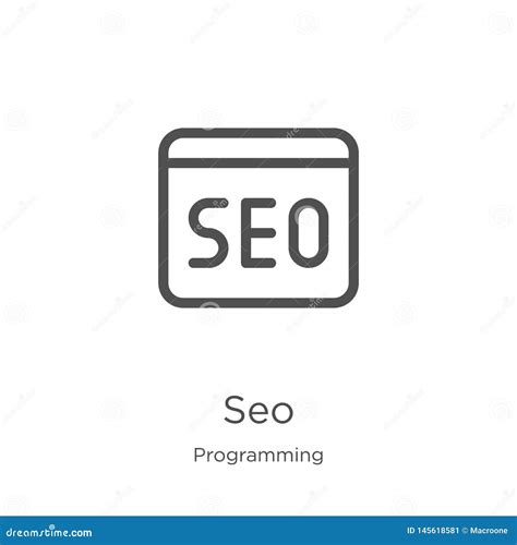 Seo Icon Vector From Programming Collection Thin Line Seo Outline Icon Vector Illustration