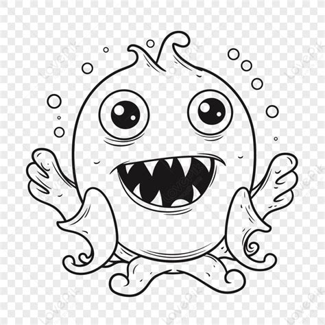문어 색칠 페이지 괴물 색칠 페이지 바다의 괴물 개요 스케치 드로잉 벡터유기체삽화 Png 일러스트 무료 다운로드 Lovepik