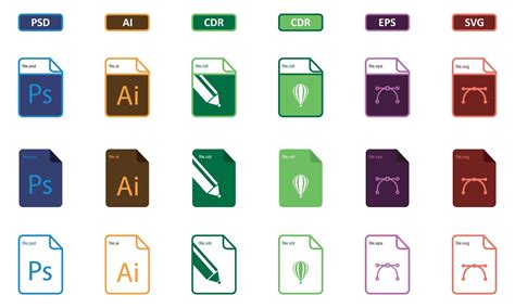 Photoshop Illustrator Corel Draw Eps Svg Icon Symbol 14483670 Vector
