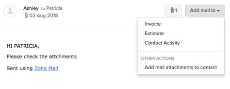 Zoho Invoice Zoho Mail Integration User Guide Zoho Invoice