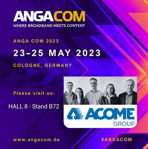 Acome على Linkedin Angacom Glasfaser Ftth Messe Telekommunikation Ideaoptical…