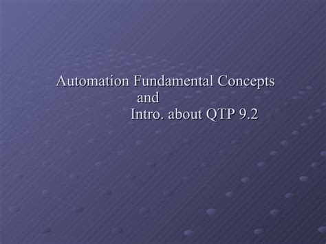 qtp with descriptive programming ppt
