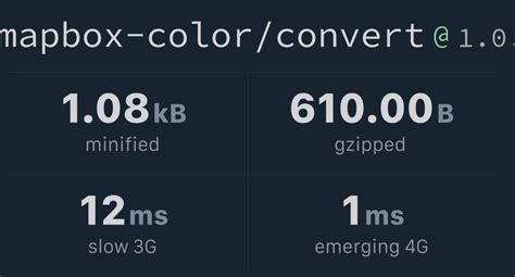 Mapbox Colorconvert Bundlephobia