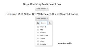 Create Multiple Select With Select All And Search Feature Using Jquery Bootstrap Multiselect