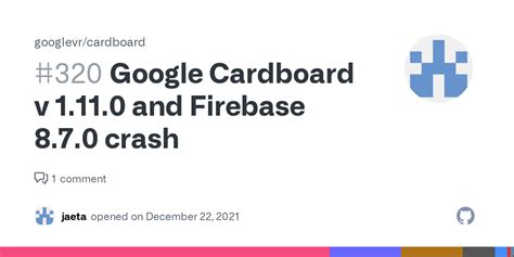 Google Cardboard V And Firebase Crash Issue Googlevr Cardboard GitHub