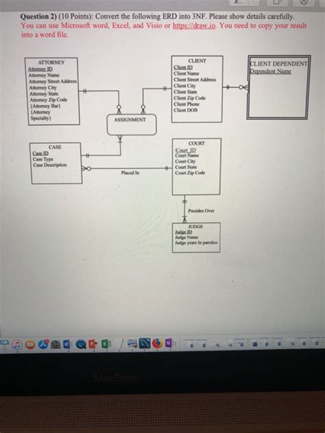 Question Points Convert The Following ERD Chegg