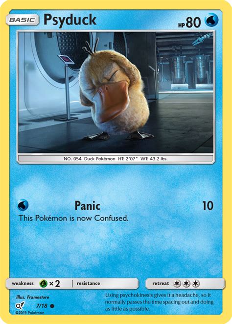Psyduck 7 Detective Pikachu 2019 Pokemon Card