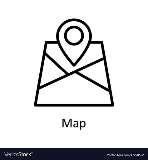 Map Outline Icon Design User Royalty Free Vector Image