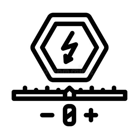 Energy Flow Control Electric Line Icon Vector Illustration Stock
