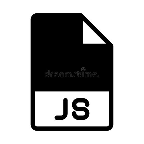 Js File Format Icons Files Type Symbol Document Icon With A Black Fill Design Style Stock
