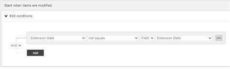 trigger workflow to start when item is modified any time a date form