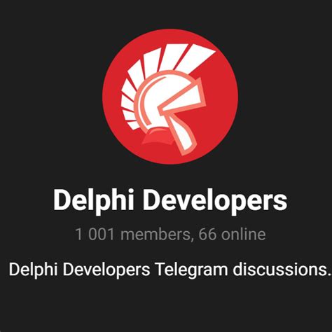 We Just Reached 1000 Members In Our Delphi Developers Telegram Group