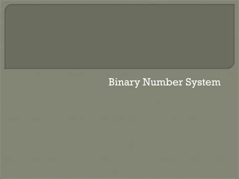 Decimal Binary Octal And Hexadecimal Number Systems Pptx