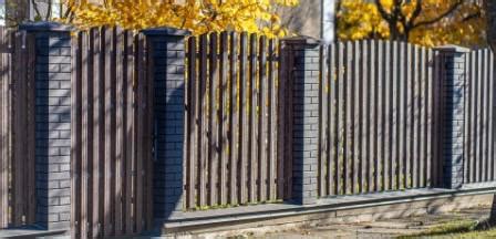 ᐉ Парапет для забора под бетонные столбики 180х280х2960 мм Темно ...
