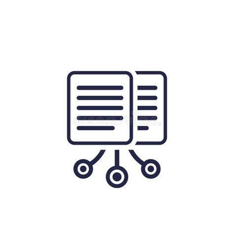 Compiling Data Icon With Documents Stock Vector Illustration Of File