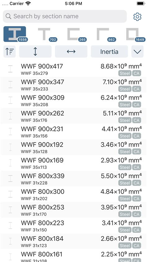 Cross Section Engineering Data For Iphone Download