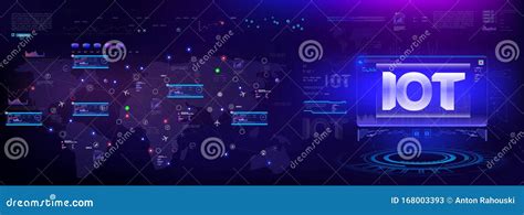 Internet Of Things Iot Networking Concept For Connected Devices Stock Vector Illustration Of