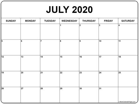 July 2020 Calendar Wallpapers Top Free July 2020 Calendar Backgrounds
