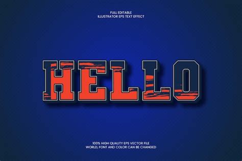 Premium Vector Hello Text Effect