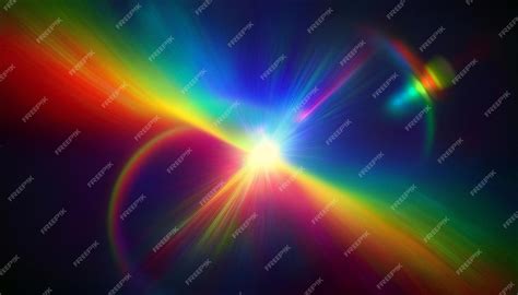 Rainbow Lens Optical Flare Background Spectrum Light Leaks Gradient