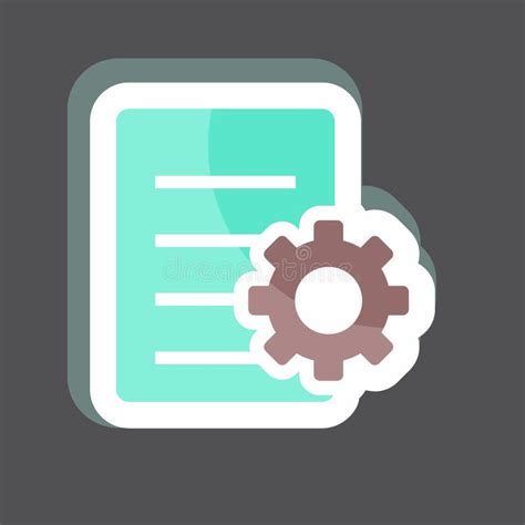 Sticker Document Settings Suitable For User Interface Symbol Simple Design Editable Design