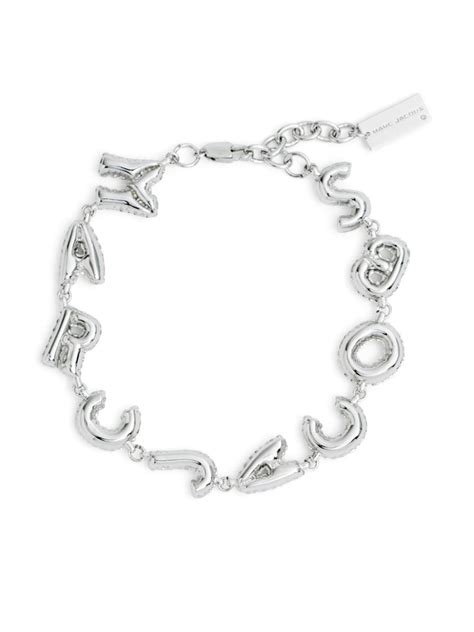 Marc Jacobs The Balloon Logo Bracelet Silver Editorialist