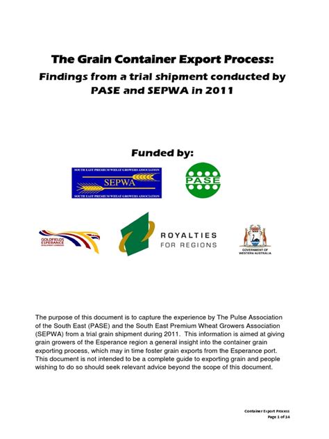 Container Export Process Final Pdf