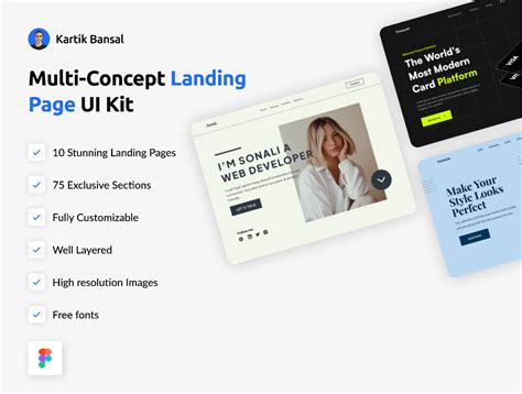 landing page ui kit figma