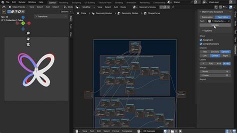 math frame assistant beginning blender code and development