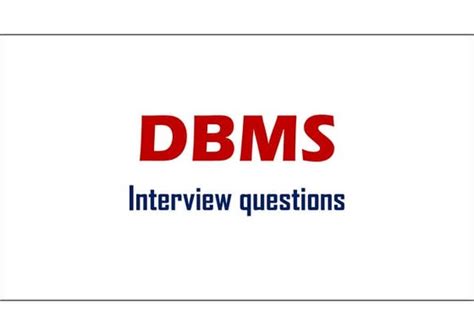 Dbms Interview Ques Pdf