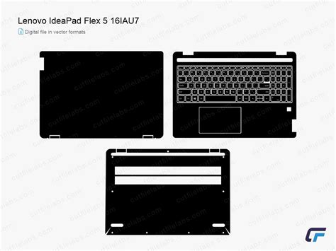 Lenovo IdeaPad Flex 5 16IAU7 2022 Cut File Template CutFileLabs